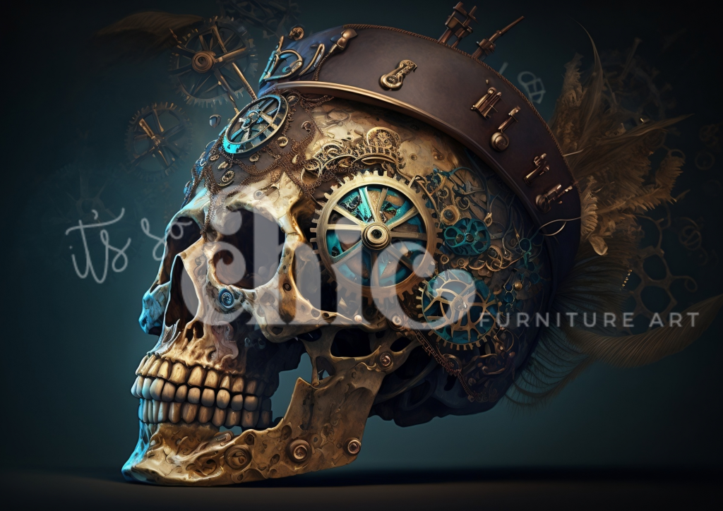 A0/A1/A2/A3 Steampunk Skull 2 Decoupage Paper For Furniture - It's So ...