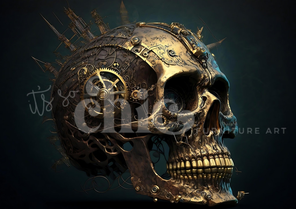 A0/A1/A2/A3 Steampunk Skull Decoupage Paper For Furniture - It's So ...