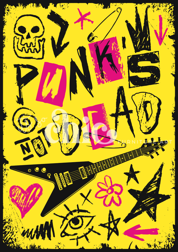 A0/A1/A2/A3 Punk's Not Dead Decoupage Paper For Furniture - It's So ...